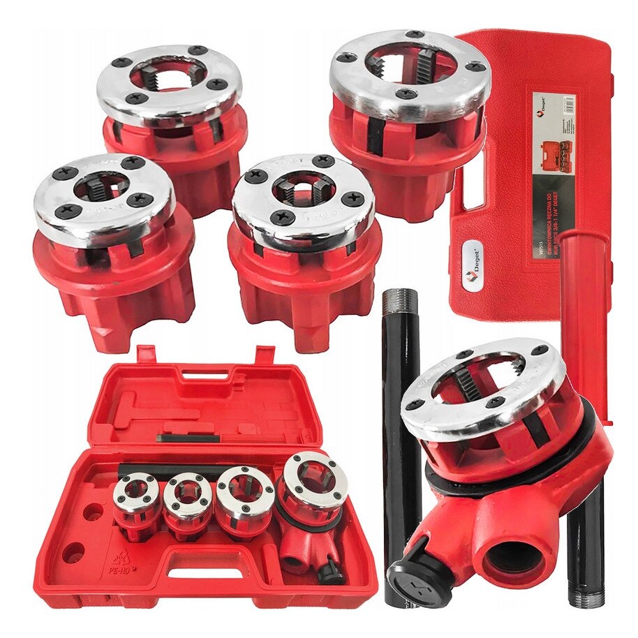 Set clupa filiera filetat manuala 4 piese 1/2", 3/4", 1" si 1-1/4 ...