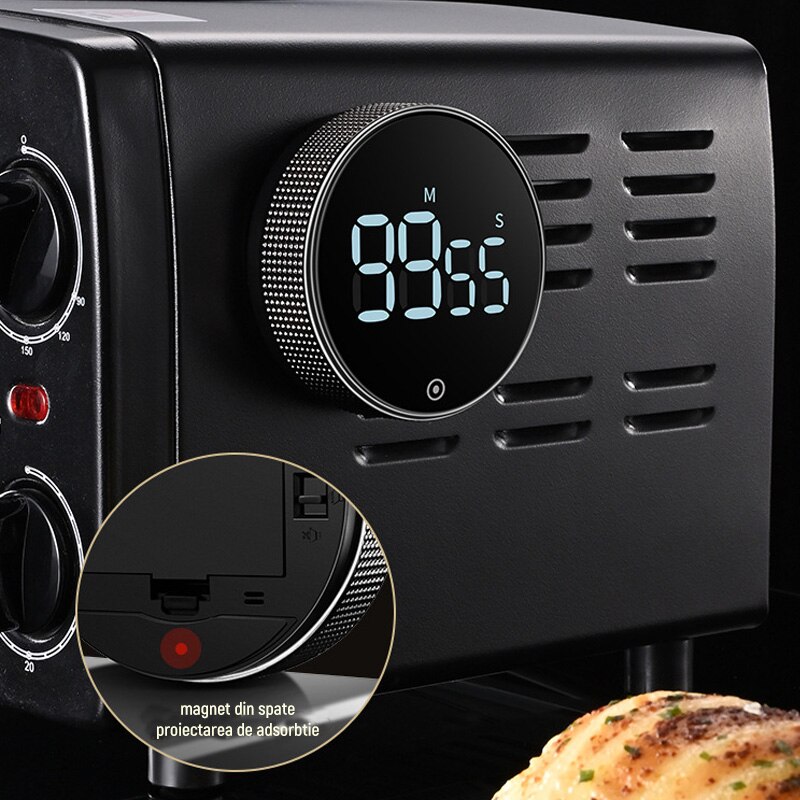 Timer digital bucatarie, Vaxiuja, Plastic, 2.8 x 7.8 cm, Pentru coacere ...