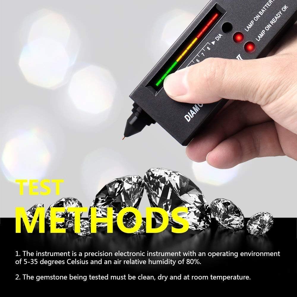 Tester de diamant, profesionist, de inalta precizie, ecran LCD, negru ...