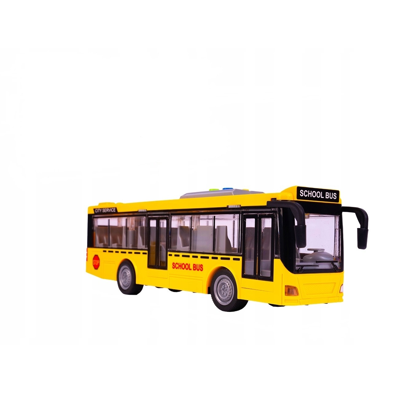 Autobuz scolar MalPlay cu lumini si sunete, 27 x 8,5 x 7,5 cm - eMAG.ro