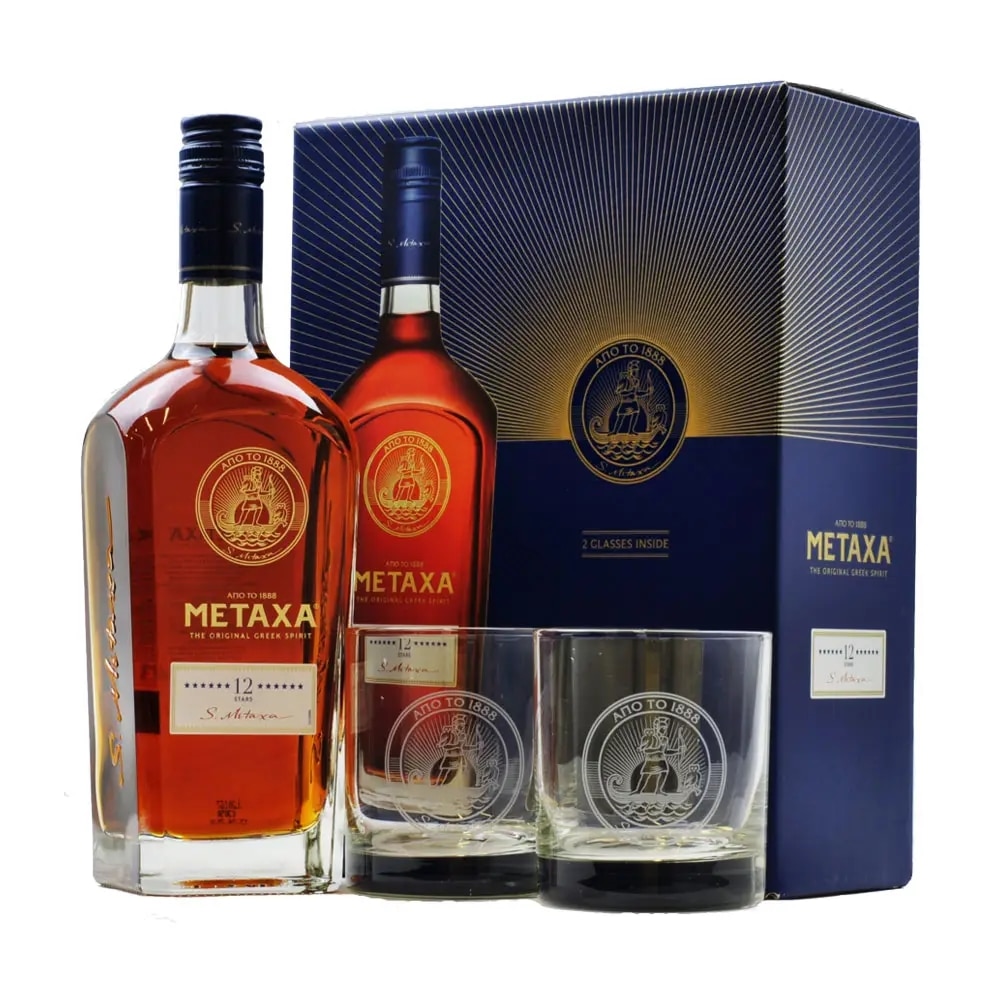 Metaxa 12*, 0.7 l, pdd+2 pohár 40% - eMAG.hu