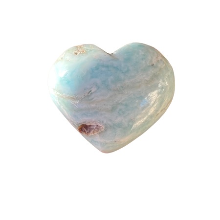 Inima din Aragonit, albastra, Druzy, piatra semipretioasa autentica, 3. ...