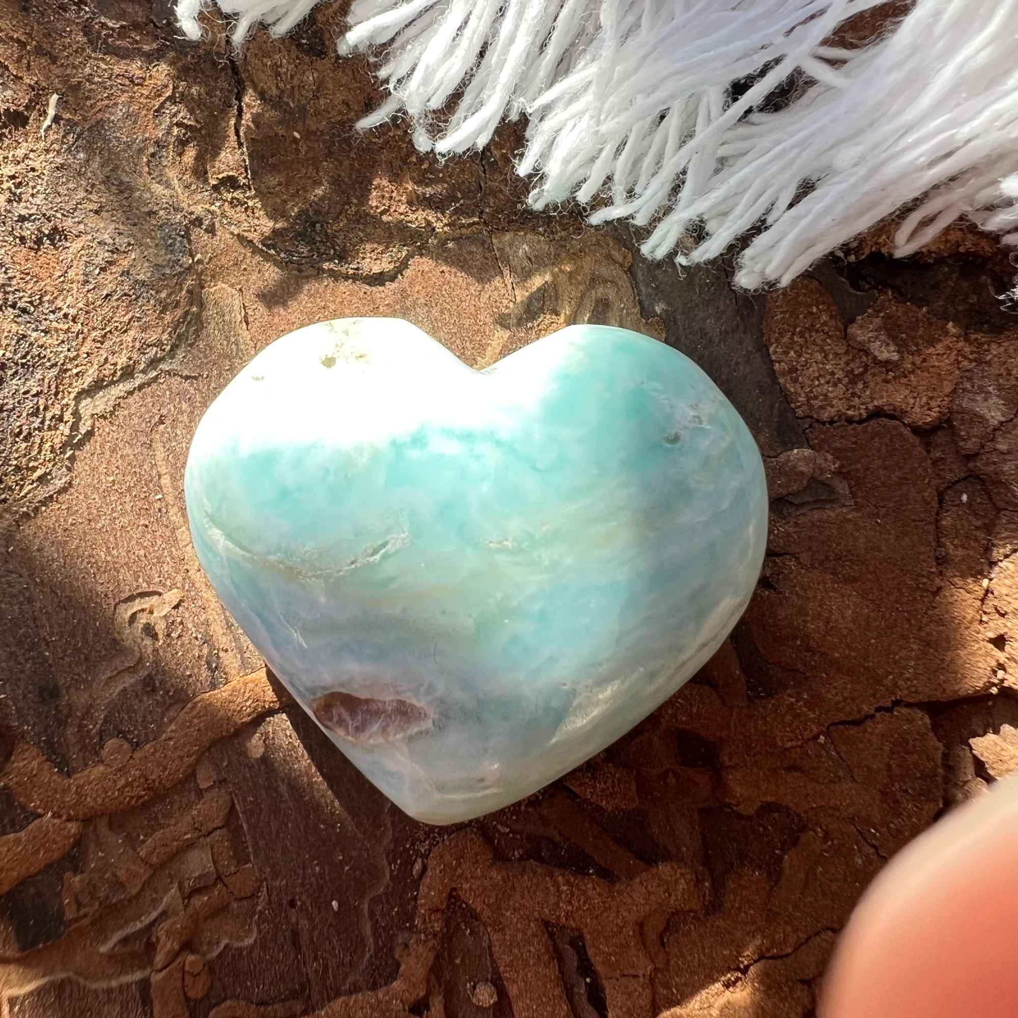 Inima din Aragonit, albastra, Druzy, piatra semipretioasa autentica, 3. ...