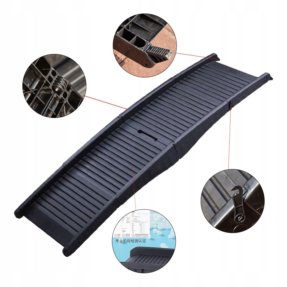 Rampa auto pentru caini, negru, 152x40.5cm - eMAG.ro