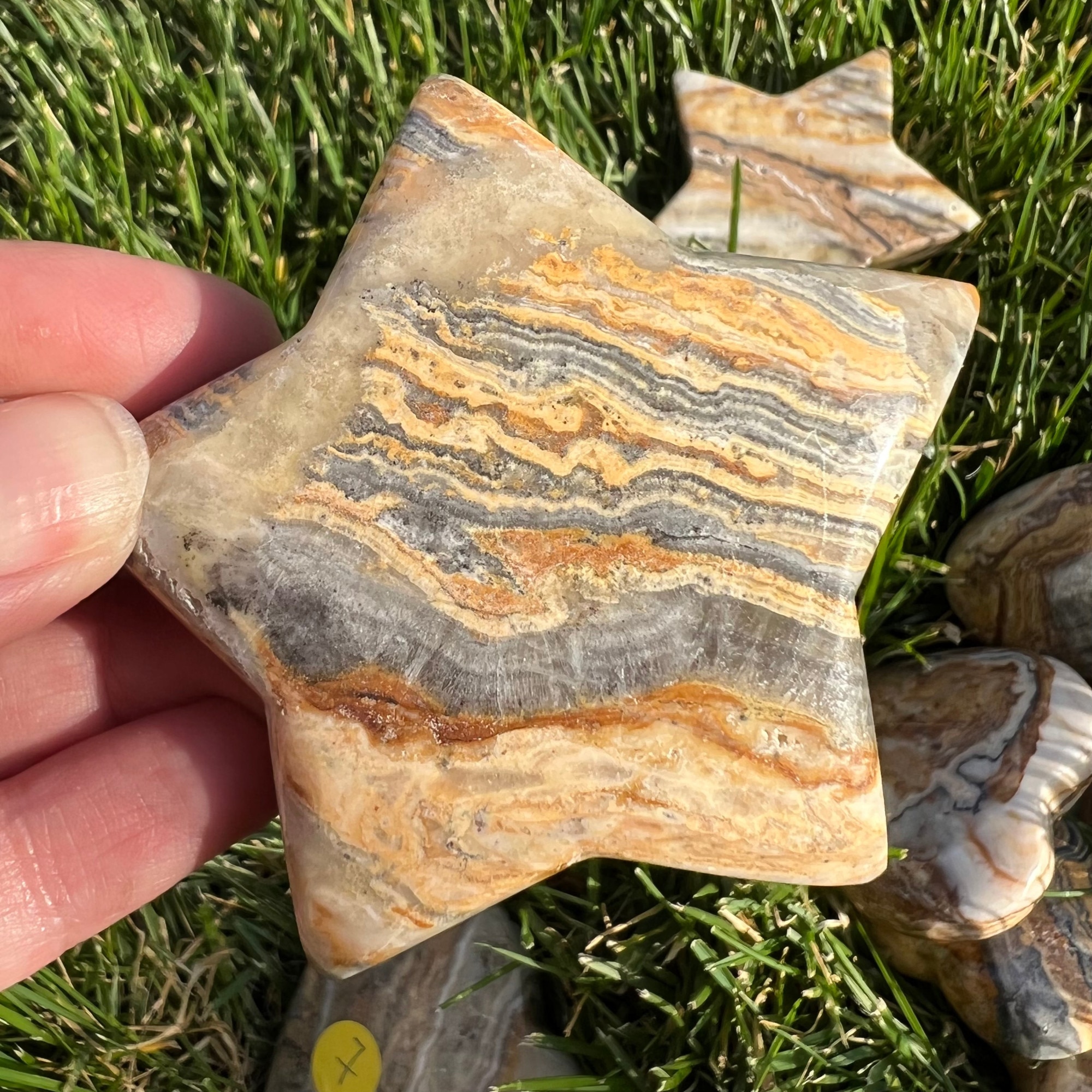 Jasp albina, bumblebee, forma stea, piatra semipretioasa autentica ...