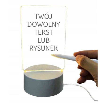 Lampa 3D, PLEXI pentru desenarea si scrierea mesajelor - eMAG.ro