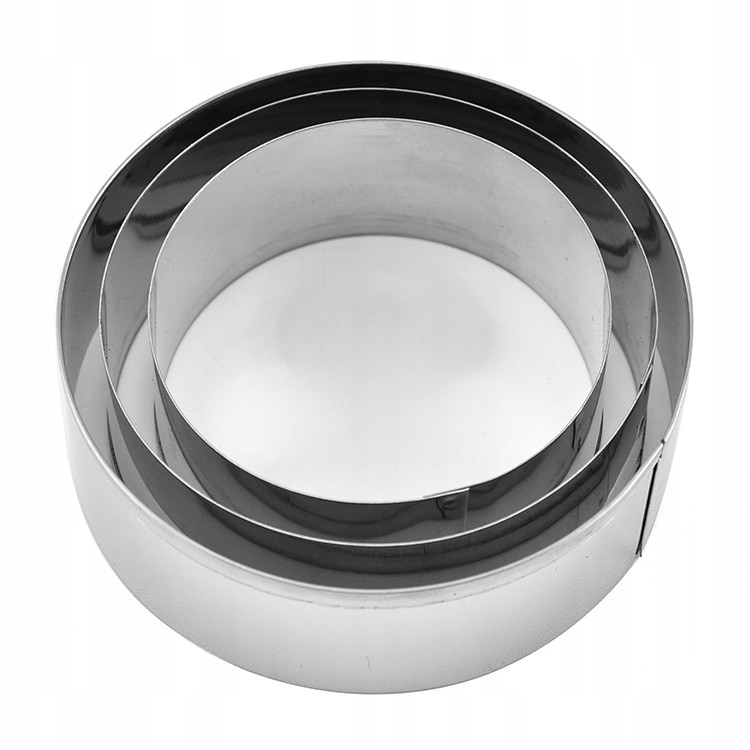 Set 3 inele prajituri, Inox, Argintiu - eMAG.ro