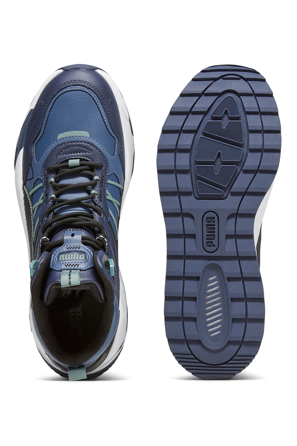 Puma, Спортни обувки Trinity Hybrid, Черен, Тъмносин, Син, 8.5 - eMAG.bg