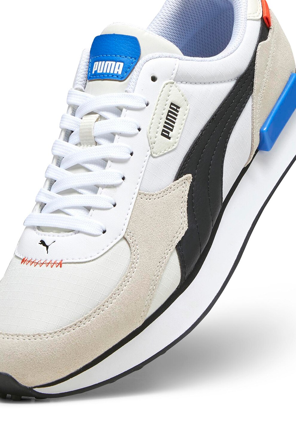 Puma, Pantofi sport Future Rider Override, Negru, Gri deschis, Alb, 8 ...