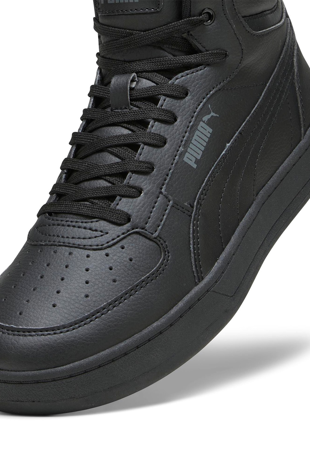 Puma, Pantofi sport unisex mid-high de piele ecologica Caven 2.0, Negru ...