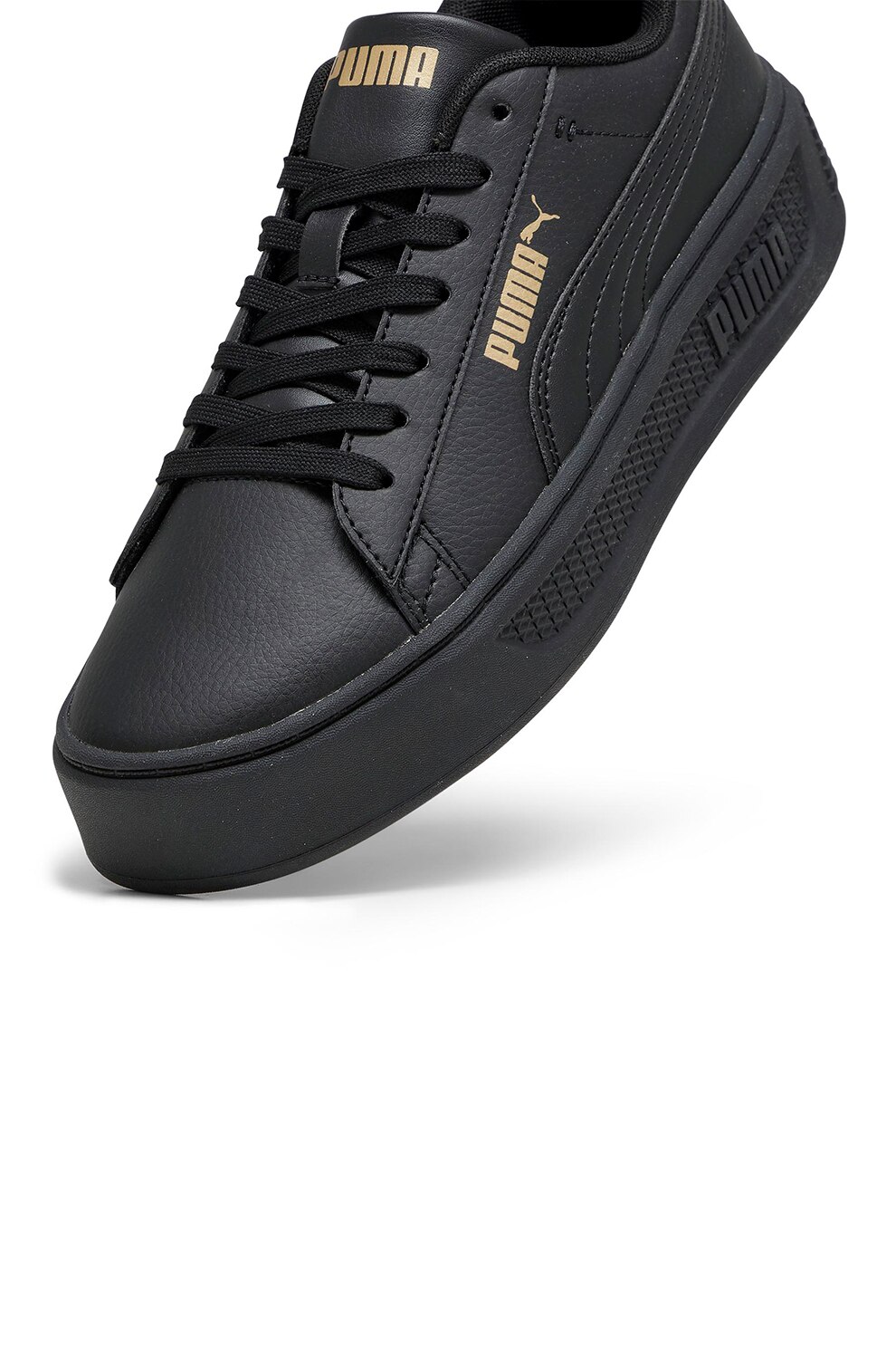 Puma, Pantofi sport de piele cu insertii de piele ecologica Smash - eMAG.ro