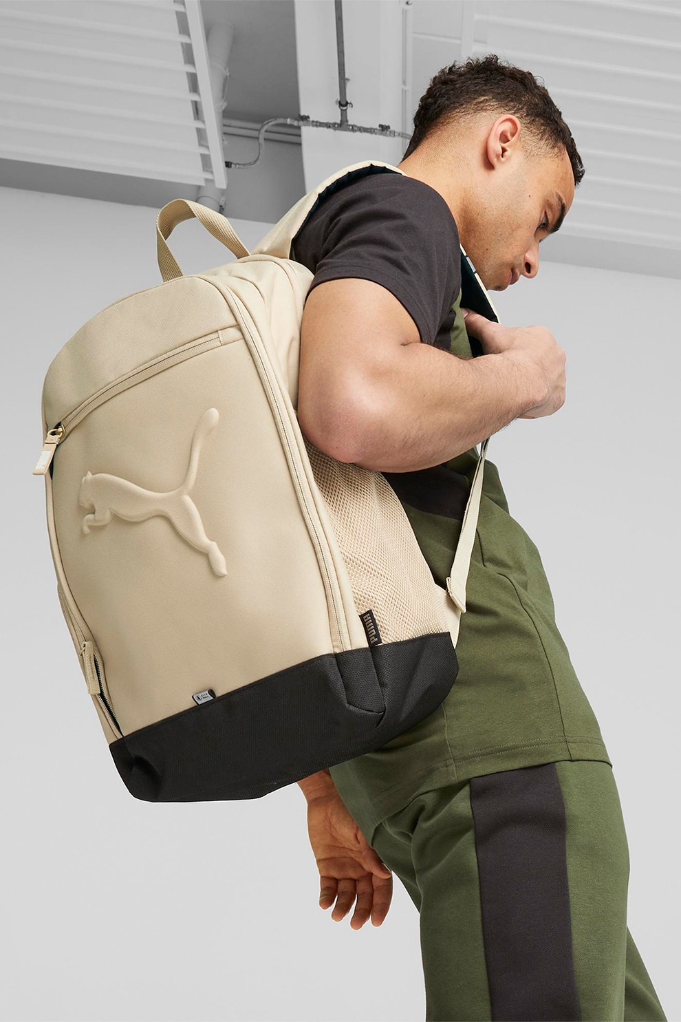 Puma, Rucsac unisex cu logo in relief Buzz, Negru - eMAG.ro