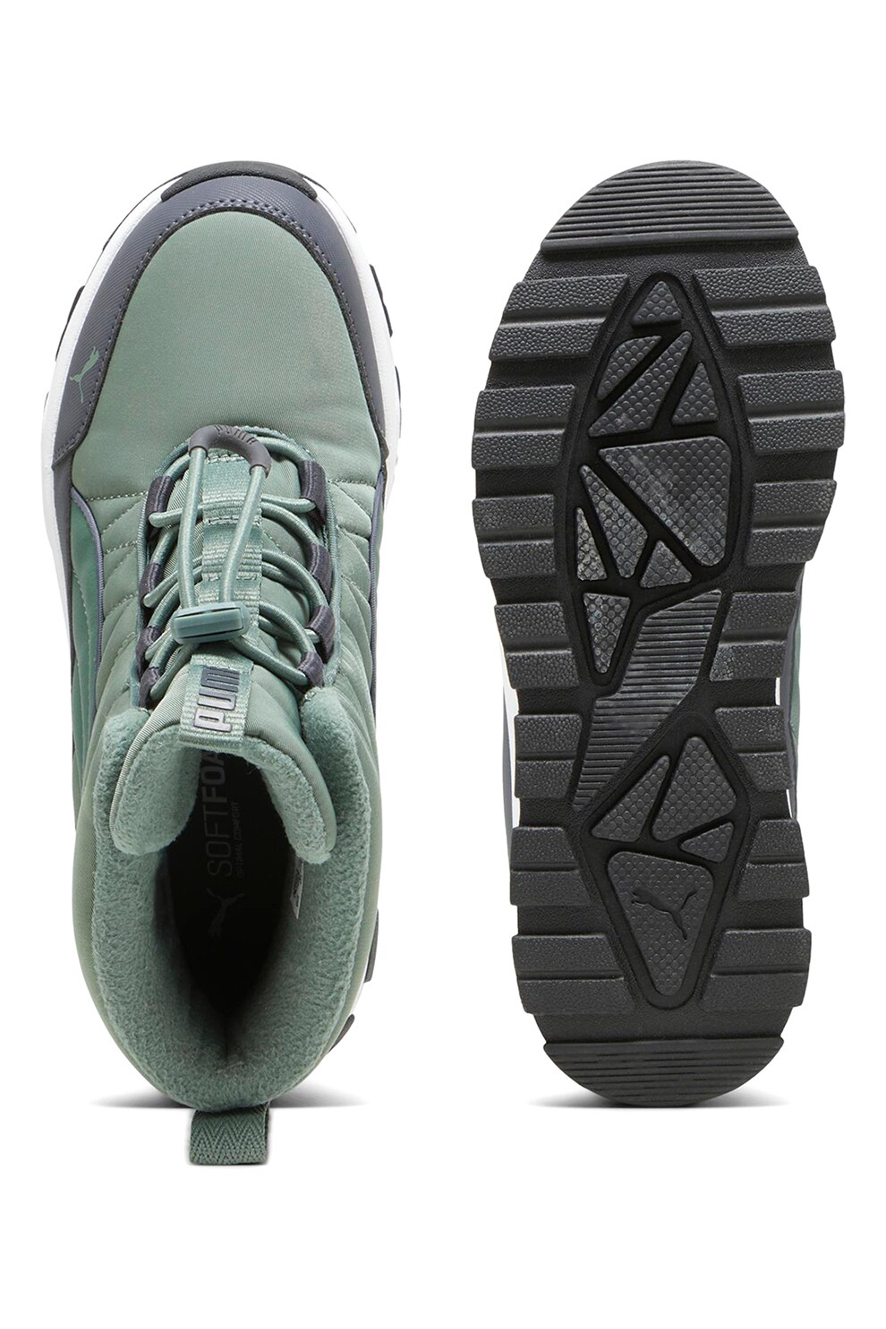 Puma, Ghete cu logo Evolve, Verde pal, 37 EU - eMAG.ro