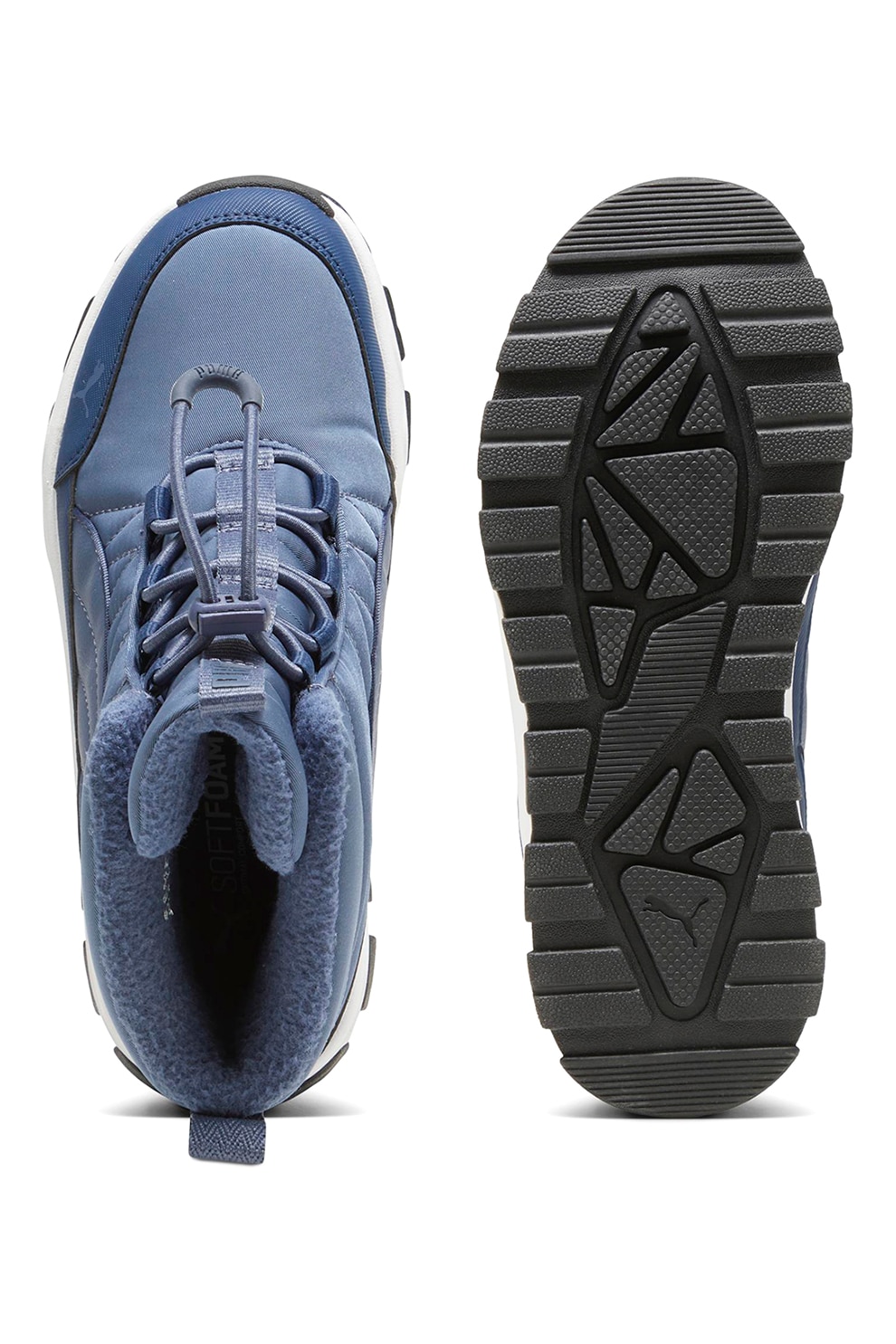 Puma, Ghete cu logo Evolve, Albastru prafuit, 35.5 EU - eMAG.ro