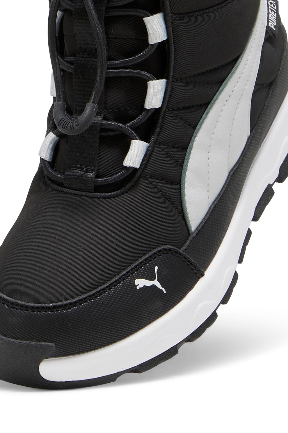 Puma, Ghete cu logo Evolve Puretex, Negru, Gri deschis, 35.5 EU - eMAG.ro