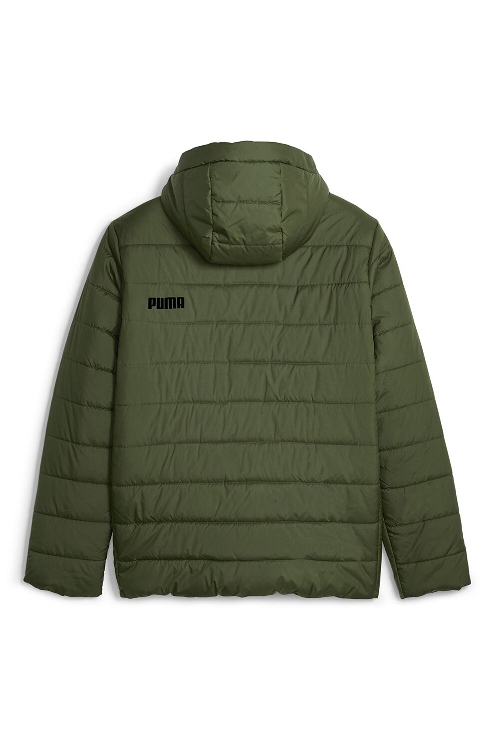 Puma, Geaca matlasata cu gluga Essentials, Verde militar, L - eMAG.ro