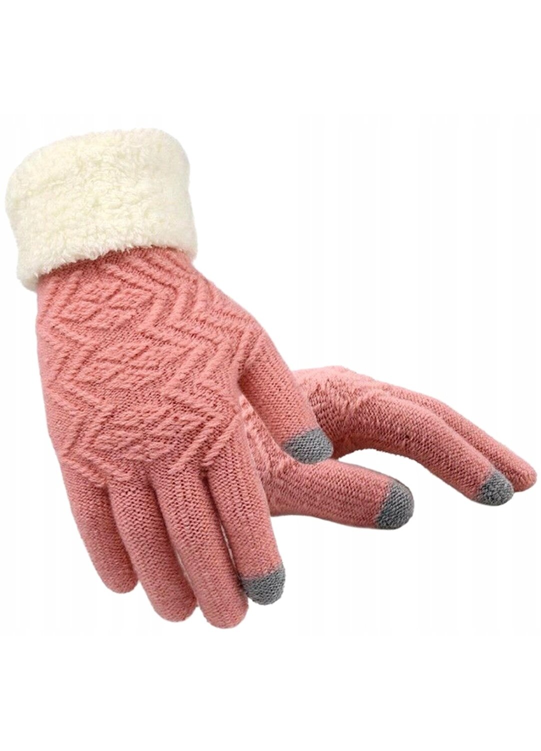 Manusi dama, Termoizolatoare, Tactile, Acril, Roz - eMAG.ro