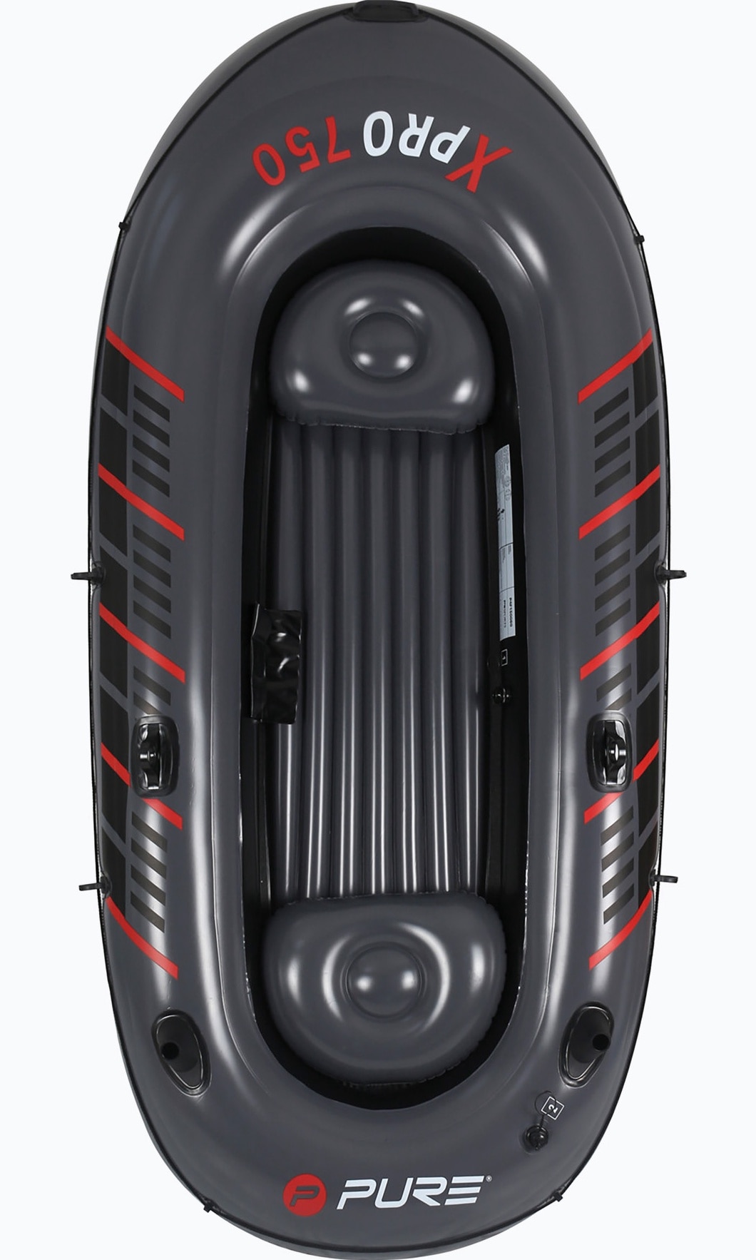 Barca gonflabila, Pure4Fun, XPRO, PVC, Gri, Rosu - eMAG.ro