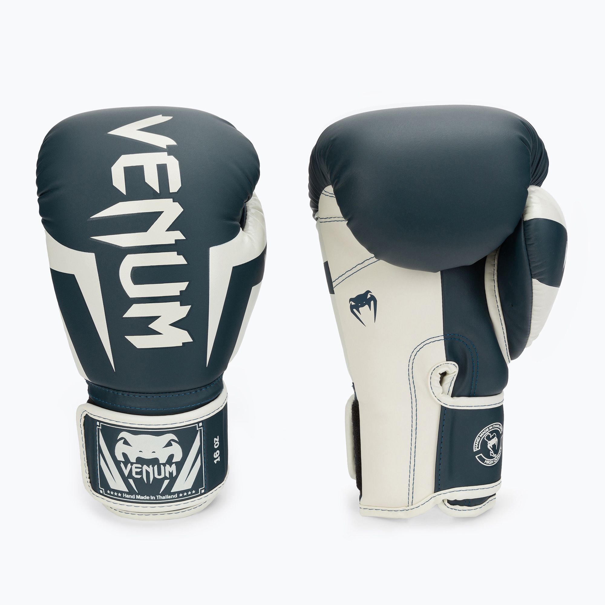 Manusi de box, Venum, Piele sintetica, 12 oz, Alb/Albastru - eMAG.ro