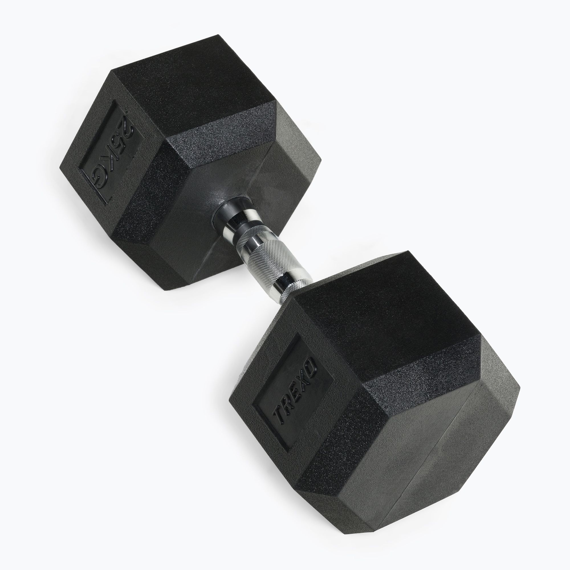 Gantera, TREXO, Cauciuc/Otel, 25 Kg, Negru - eMAG.ro