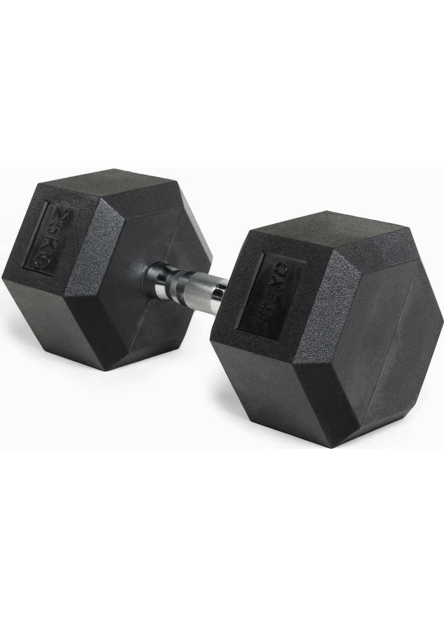 Gantera, TREXO, Cauciuc/Otel, 25 Kg, Negru - eMAG.ro