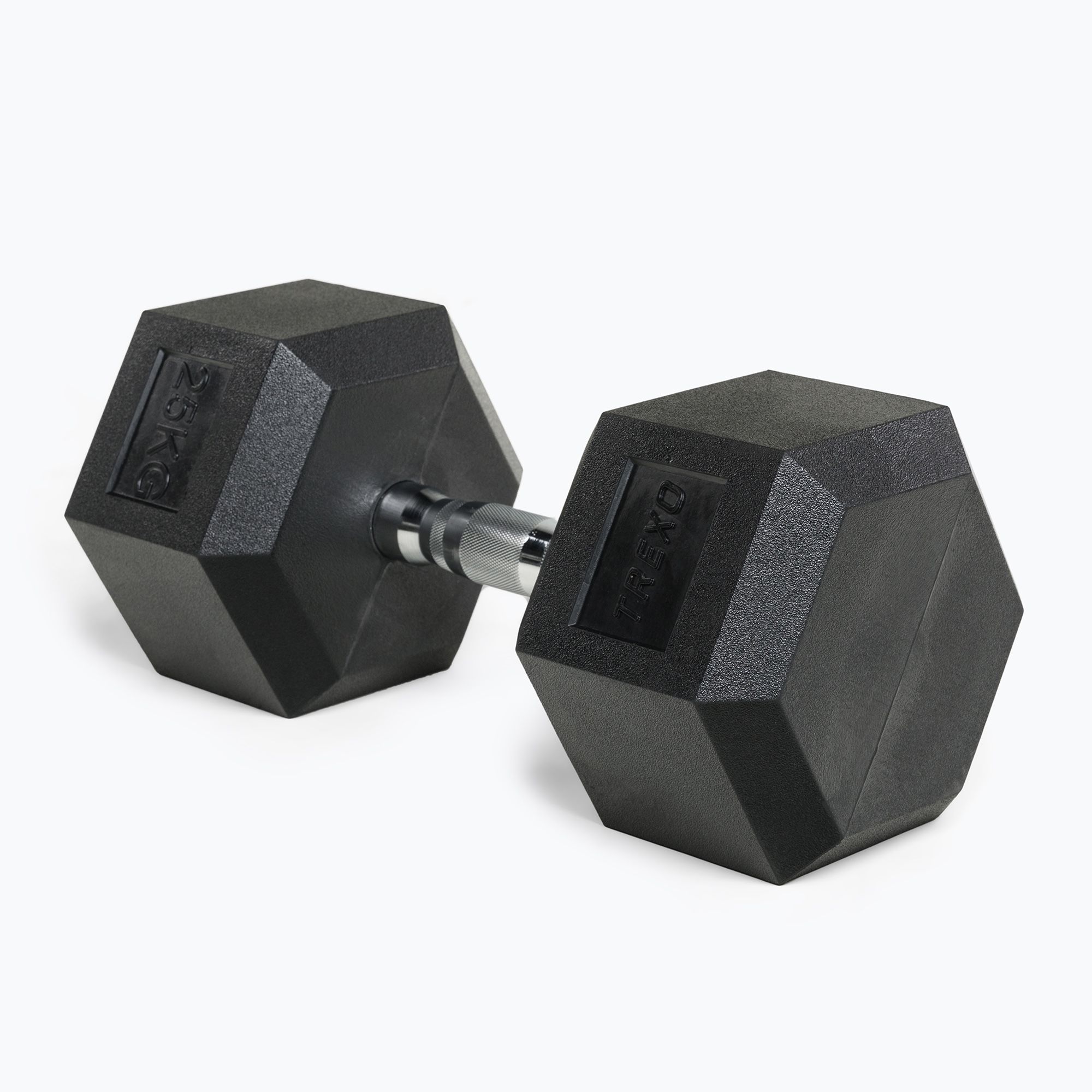 Gantera, TREXO, Cauciuc/Otel, 25 Kg, Negru - eMAG.ro