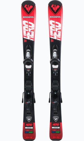 Schiuri de copii, Rossignol, Lemn, Negru\Rosu, 120 cm - eMAG.ro