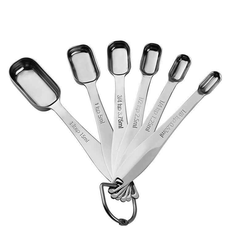 Set 6 linguri de masurare, Inox, Argintiu - eMAG.ro