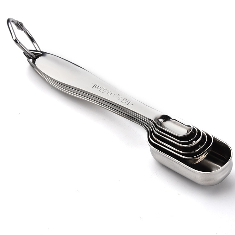 Set 6 linguri de masurare, Inox, Argintiu - eMAG.ro