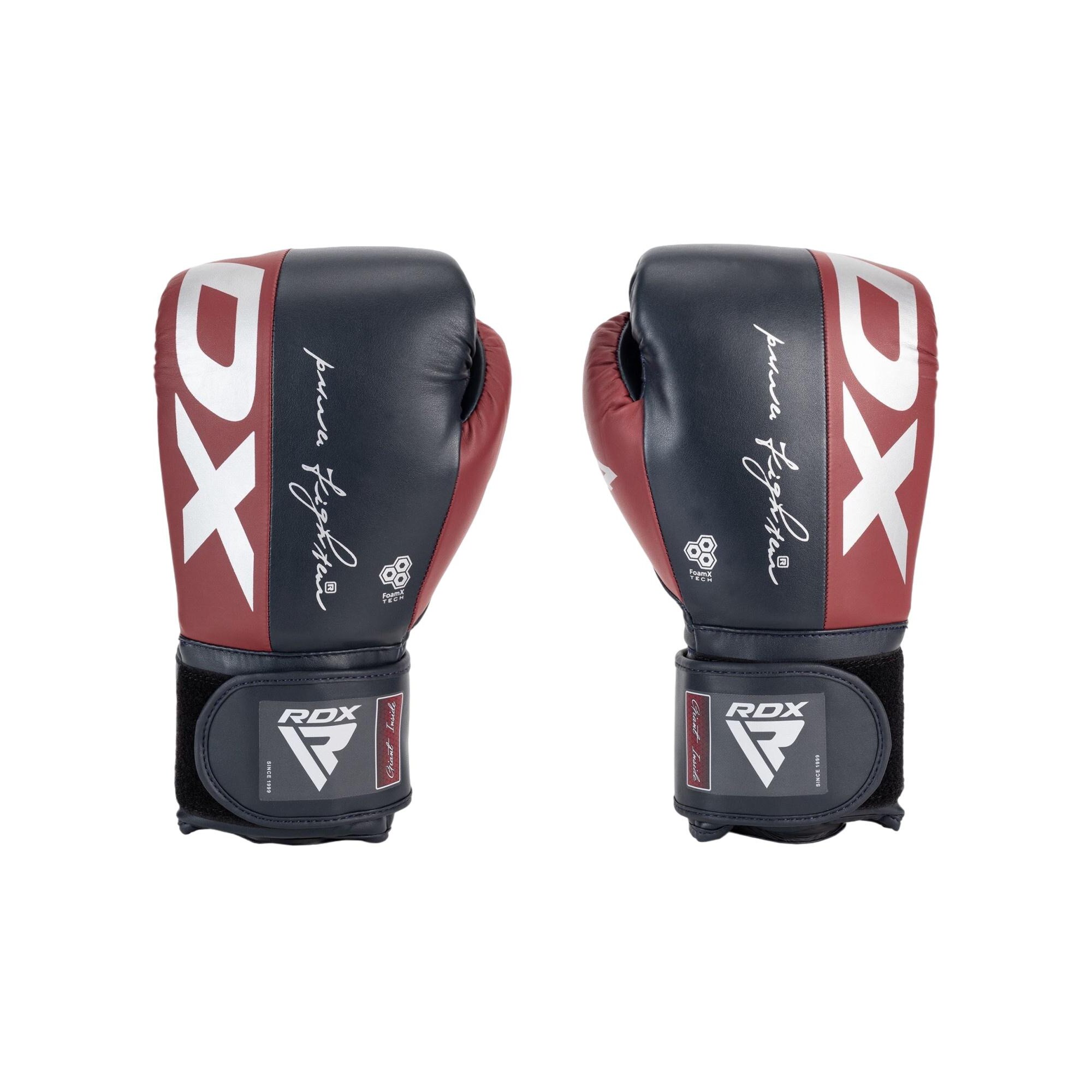 Manusi de box, RDX, Piele ecologica, 10 Oz, Negru/Rosu - eMAG.ro