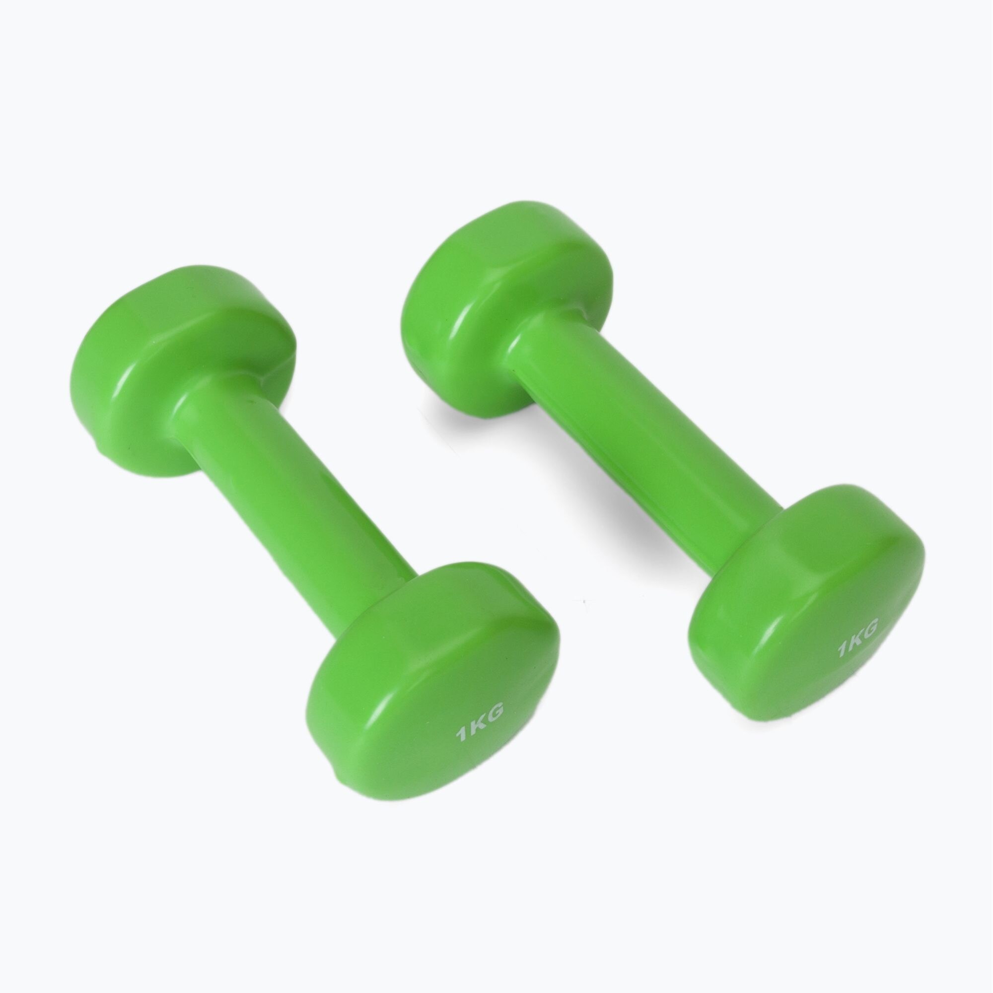 Set 2 gantere pentru fitness, Schildkrot, Vinil/Fonta, 2 x 1 kg, Verde - eMAG.ro