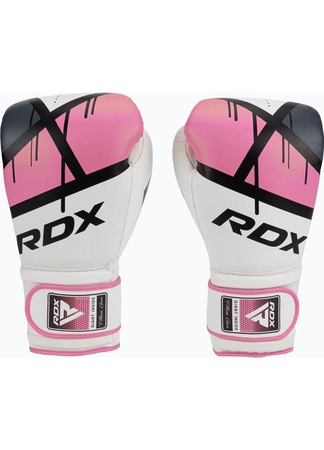 Manusi de box dama, Rdx, Piele sintetica, Alb/Roz, 12 oz - eMAG.ro