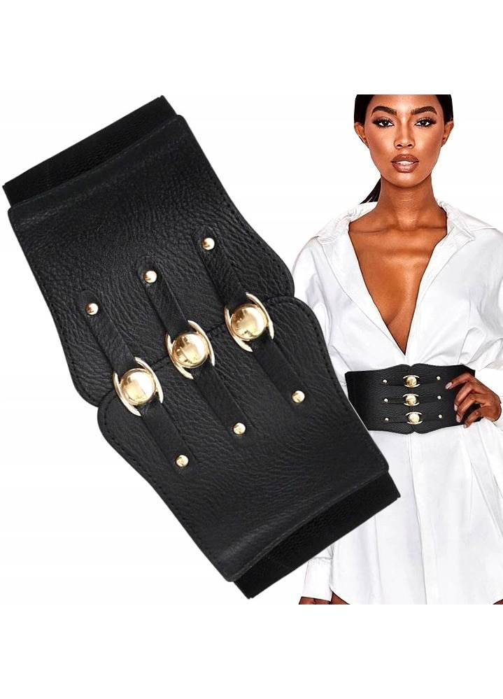 Curea elastica de dama, Piele ecologica/Sintetic, 70-90 cm, Negru - eMAG.ro