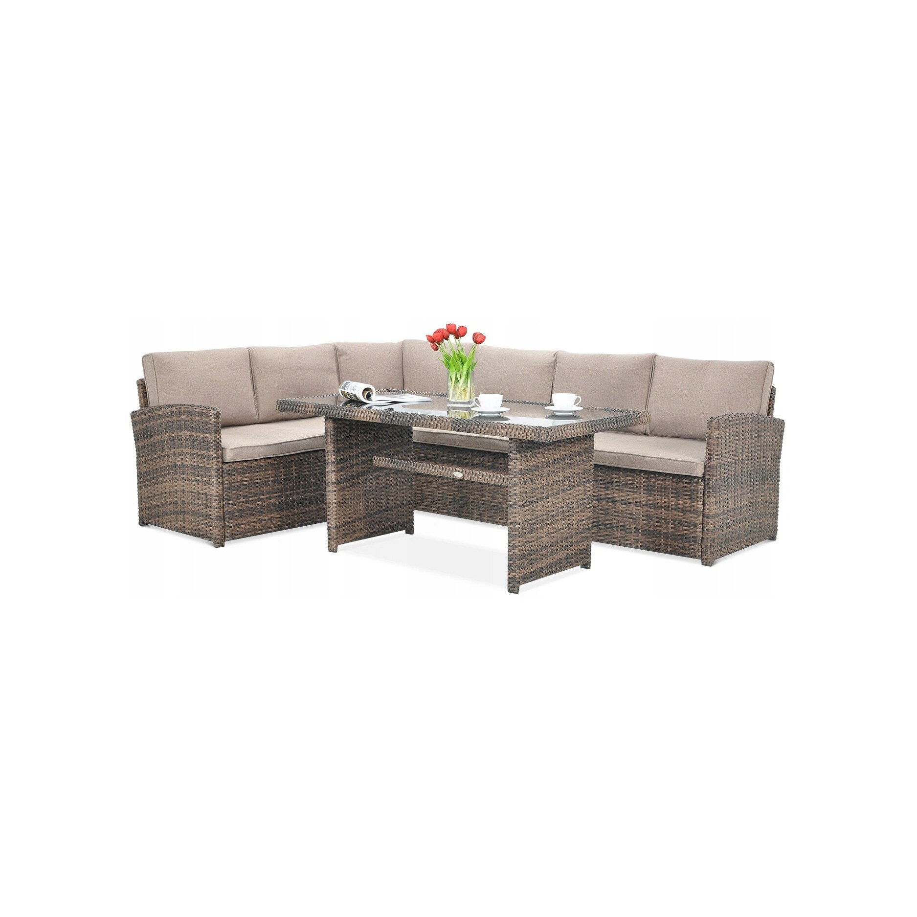 Set mobilier gradina, Focus Garden, Ratan sintetic, 242 x 184 x 70 cm ...