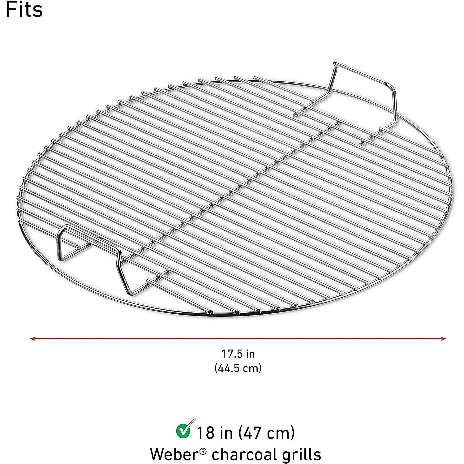 Grila pentru gratar, Otel, 44.5 cm, Argintiu - eMAG.ro