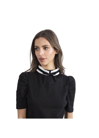 Guler detasabil Julimex, Coco Lady Boss, Alb/Negru, One size - eMAG.ro