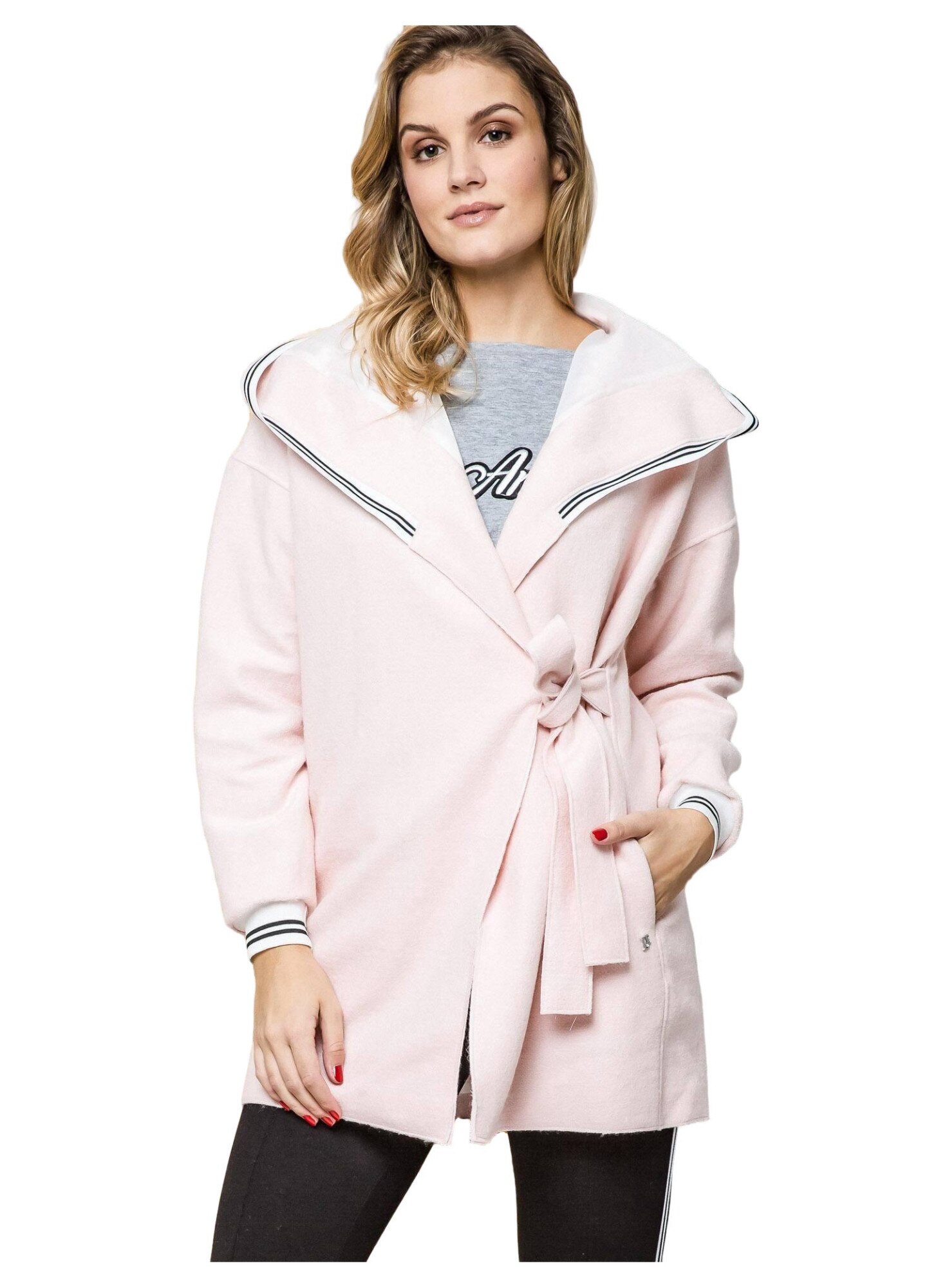 Palton dama, LeMonada, Poliester, Roz, S - eMAG.ro
