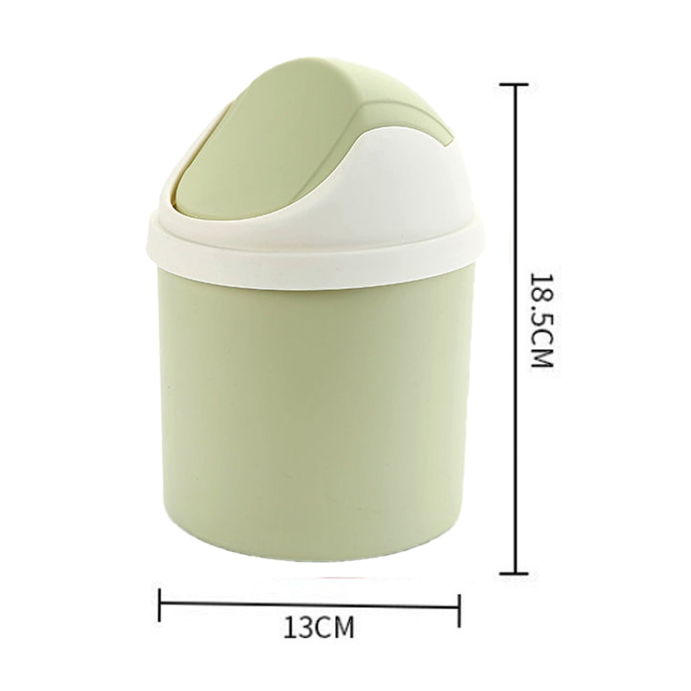 Mini cos de gunoi, Plastic, Verde/Alb - eMAG.ro