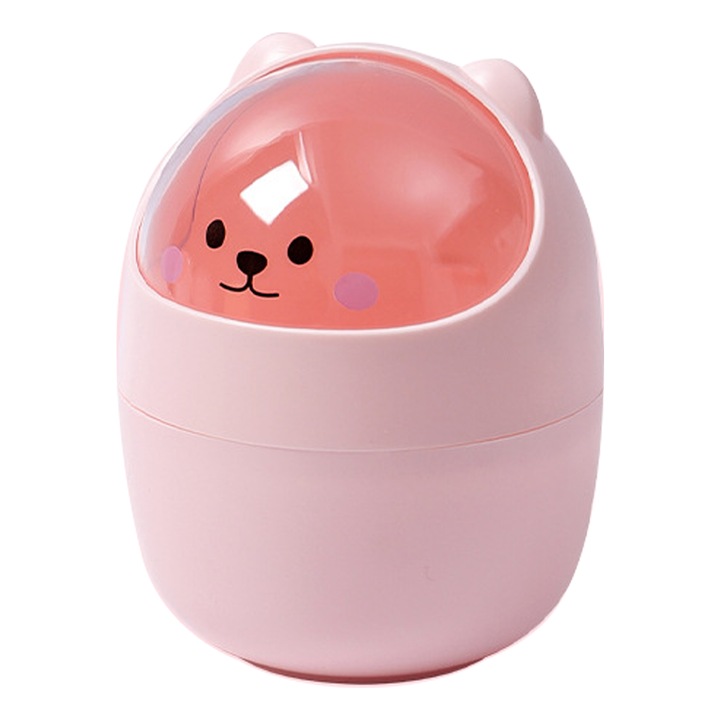 Mini cos de gunoi, Plastic, Roz - eMAG.ro