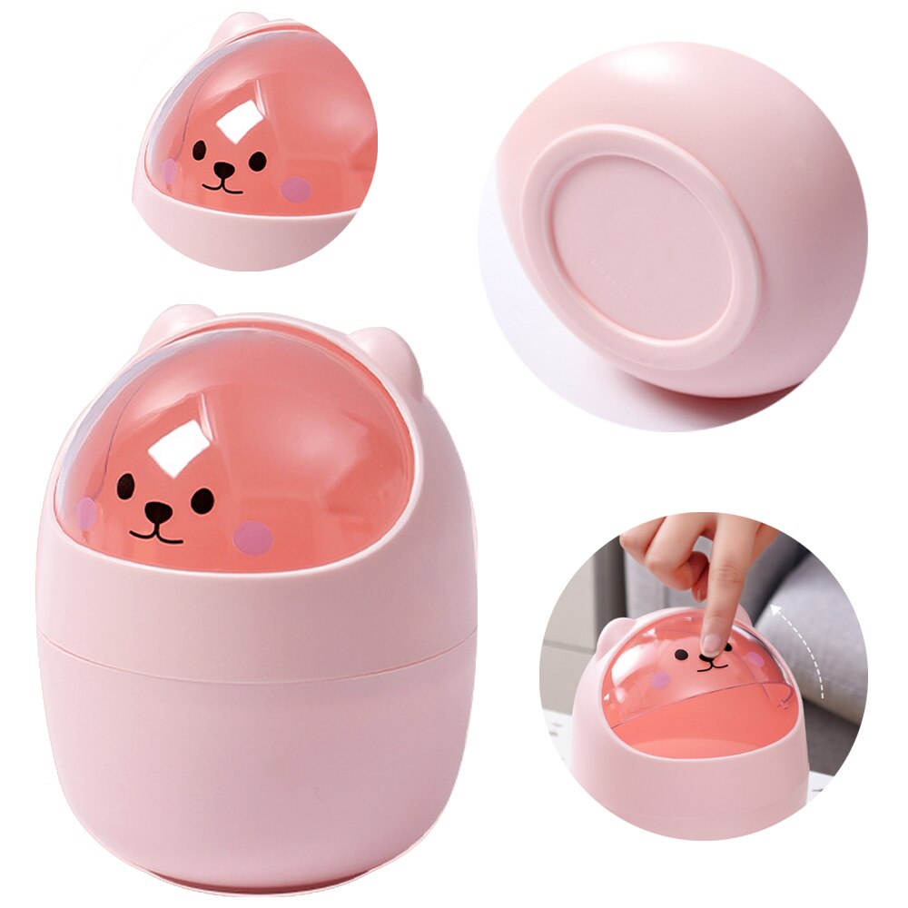 Mini cos de gunoi, Plastic, Roz - eMAG.ro