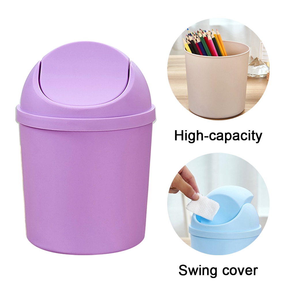 Mini cos de gunoi, Plastic, Violet - eMAG.ro