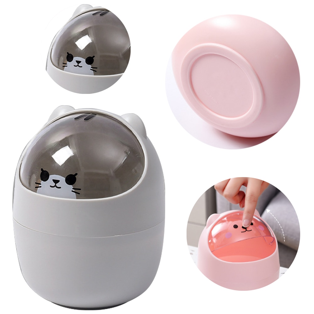 Mini cos de gunoi, Plastic, Gri - eMAG.ro