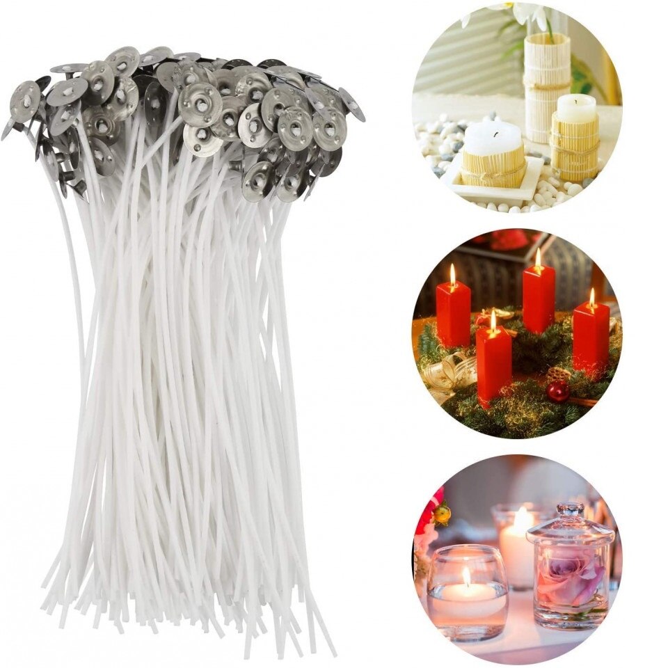 Fitil pentru Lumanari, 16CM, Set 10 bucati din Bumbac, textil cerat ...