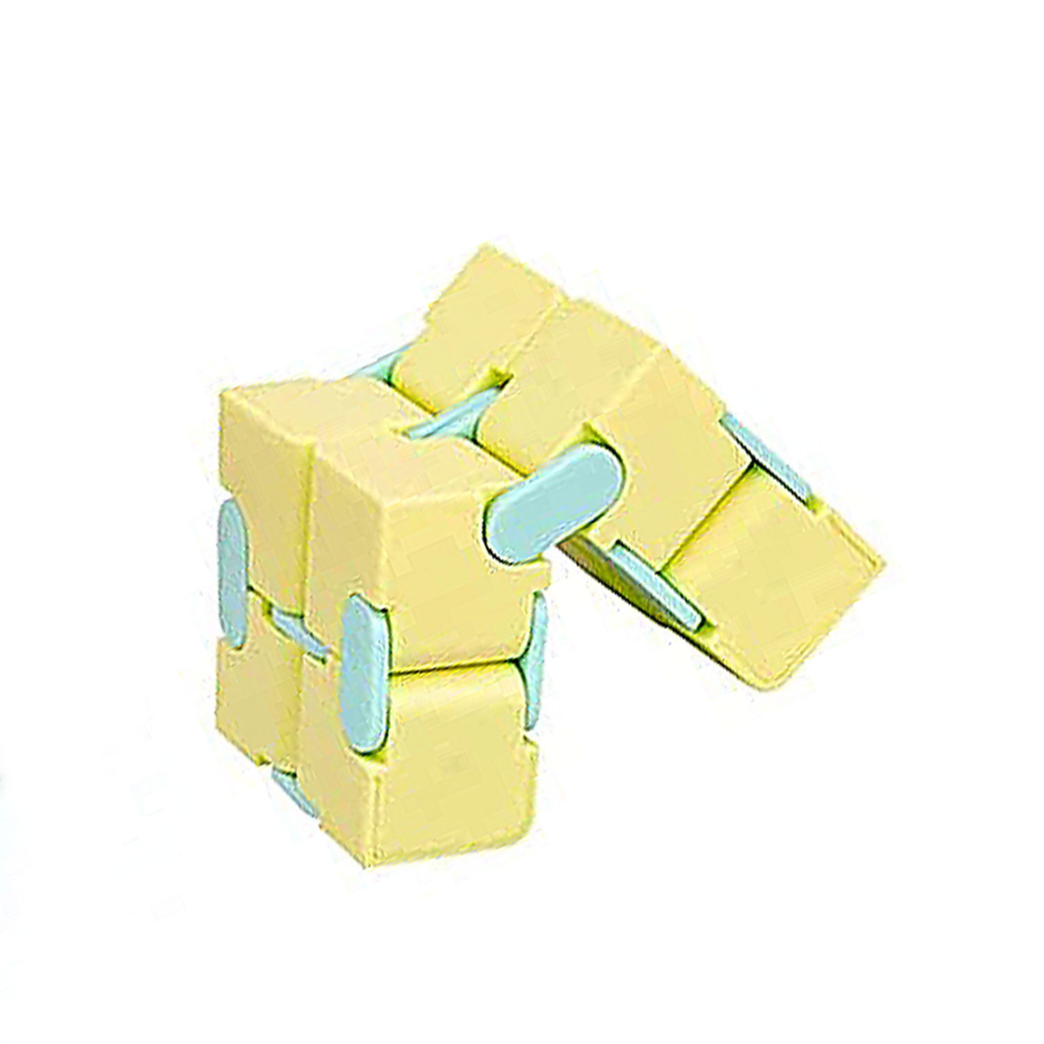 Антистрес куб, Infinity Magic Cube, Fidget Toy, Tzachebot®, жълт, 4x4x4 ...