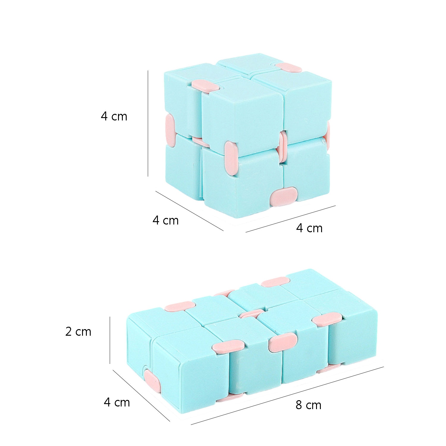 Антистрес куб, Infinity Magic Cube, Fidget Toy, Tzachebot®, син, 4x4x4 ...