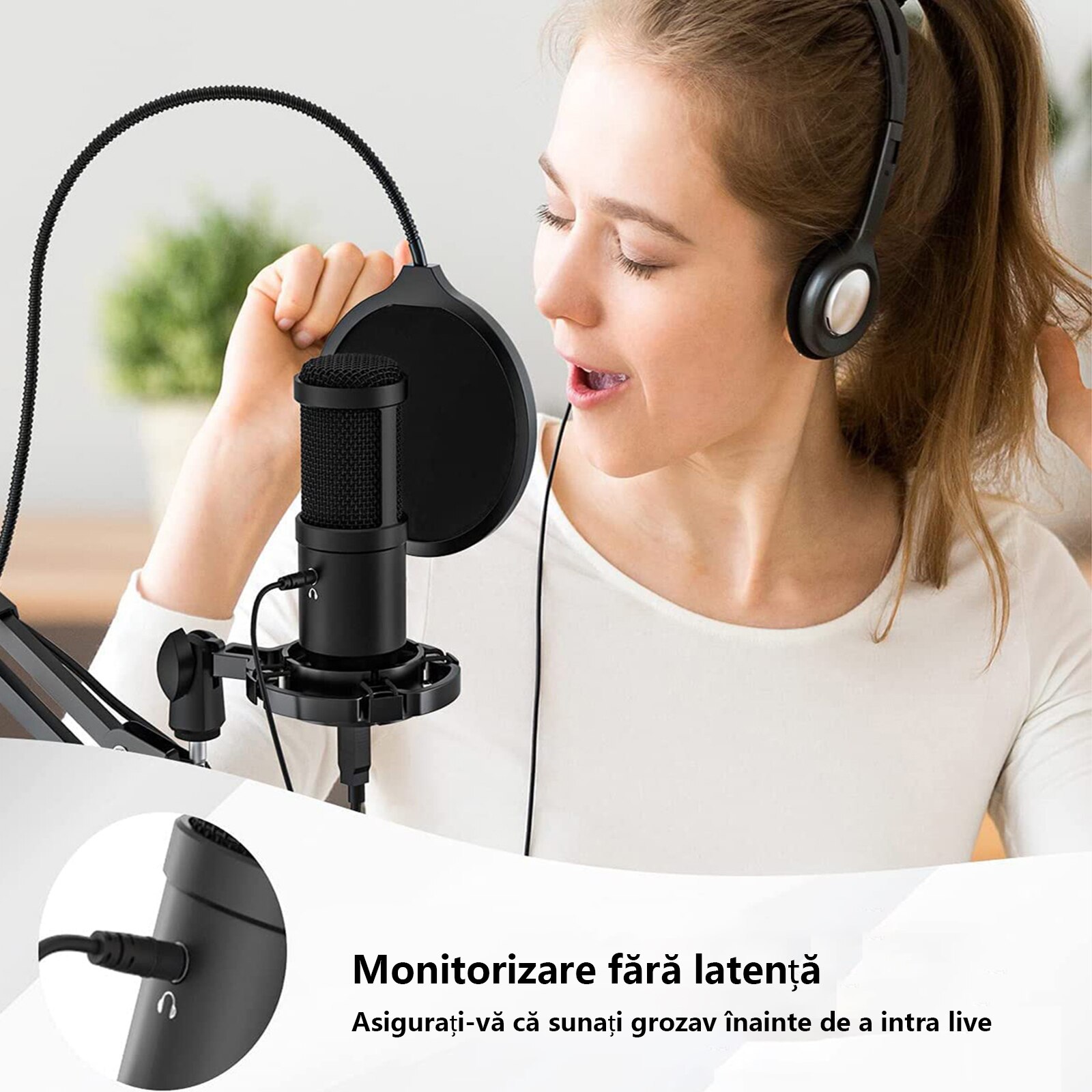 Kit microfon condensator USB - eMAG.ro