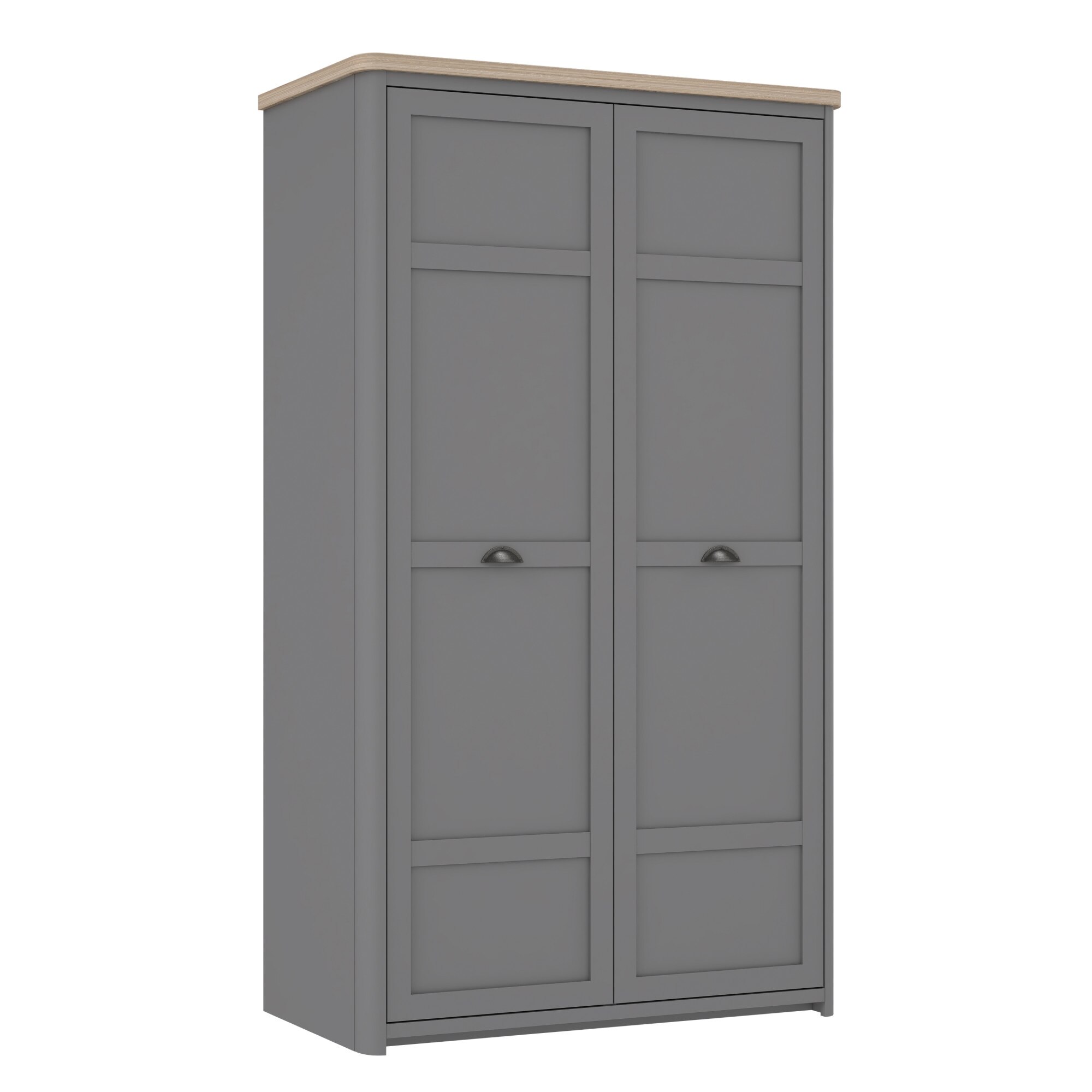 Dulap Forte Genoa, dimensiuni 110.3x 195.3x 59.4, culoare gri mat ...