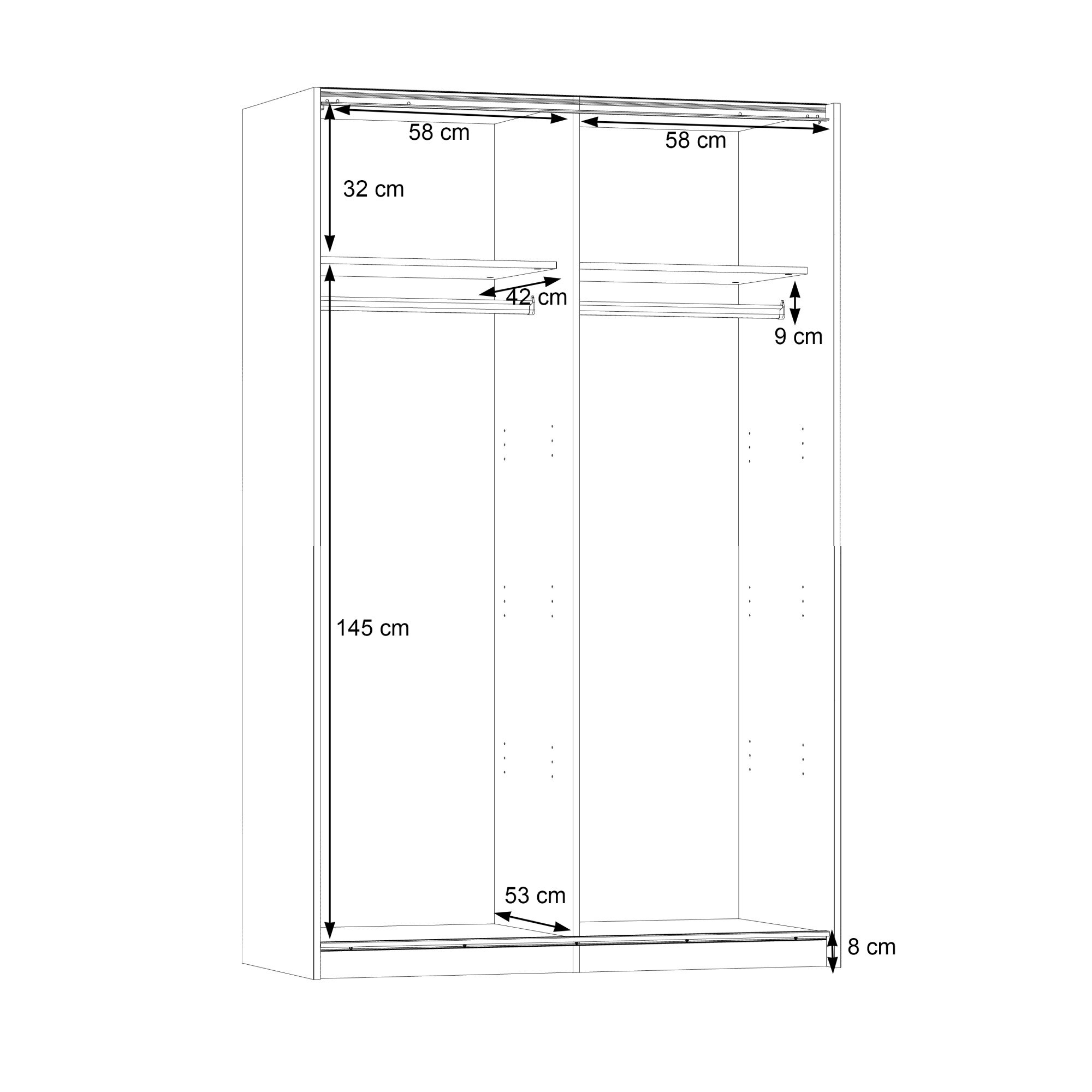 Dulap Forte Lupo, dimensiuni 120x 190.5x 61.2, culoare beton optic gri ...