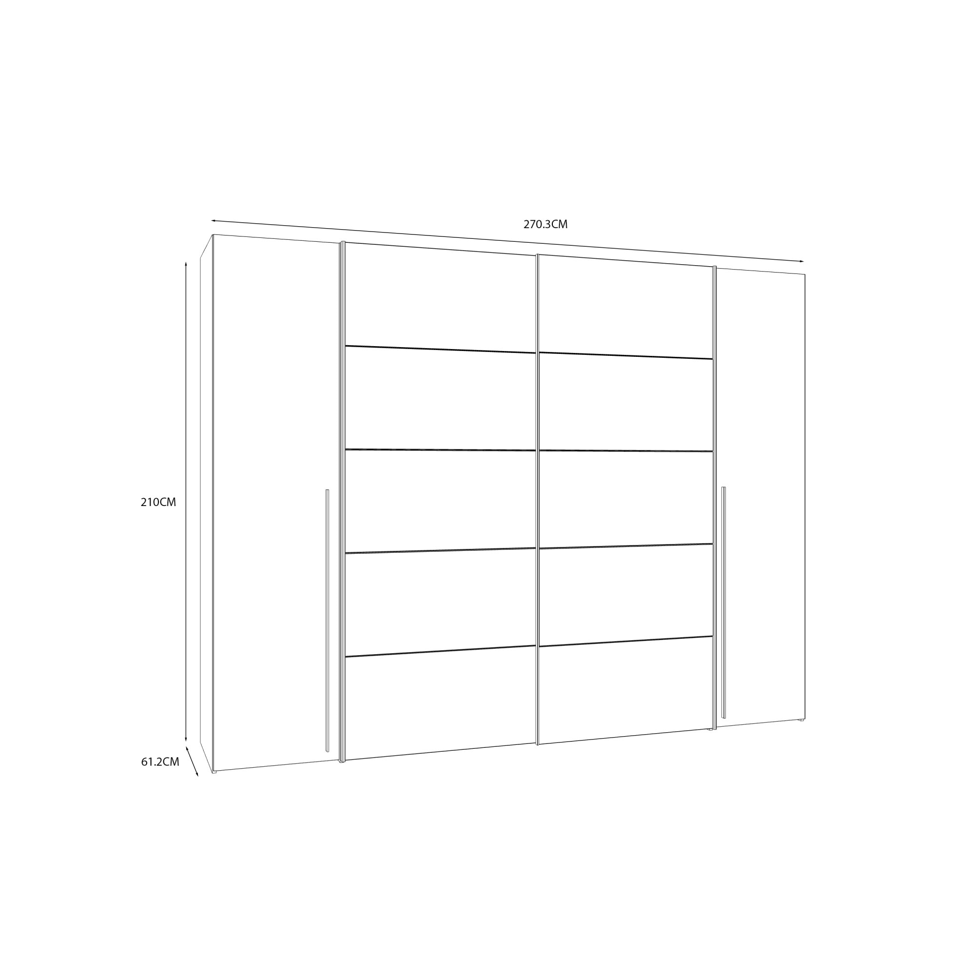 Dulap Forte Rayong, dimensiuni 270.3x 210x 61.2, culoare stejar Artisan ...