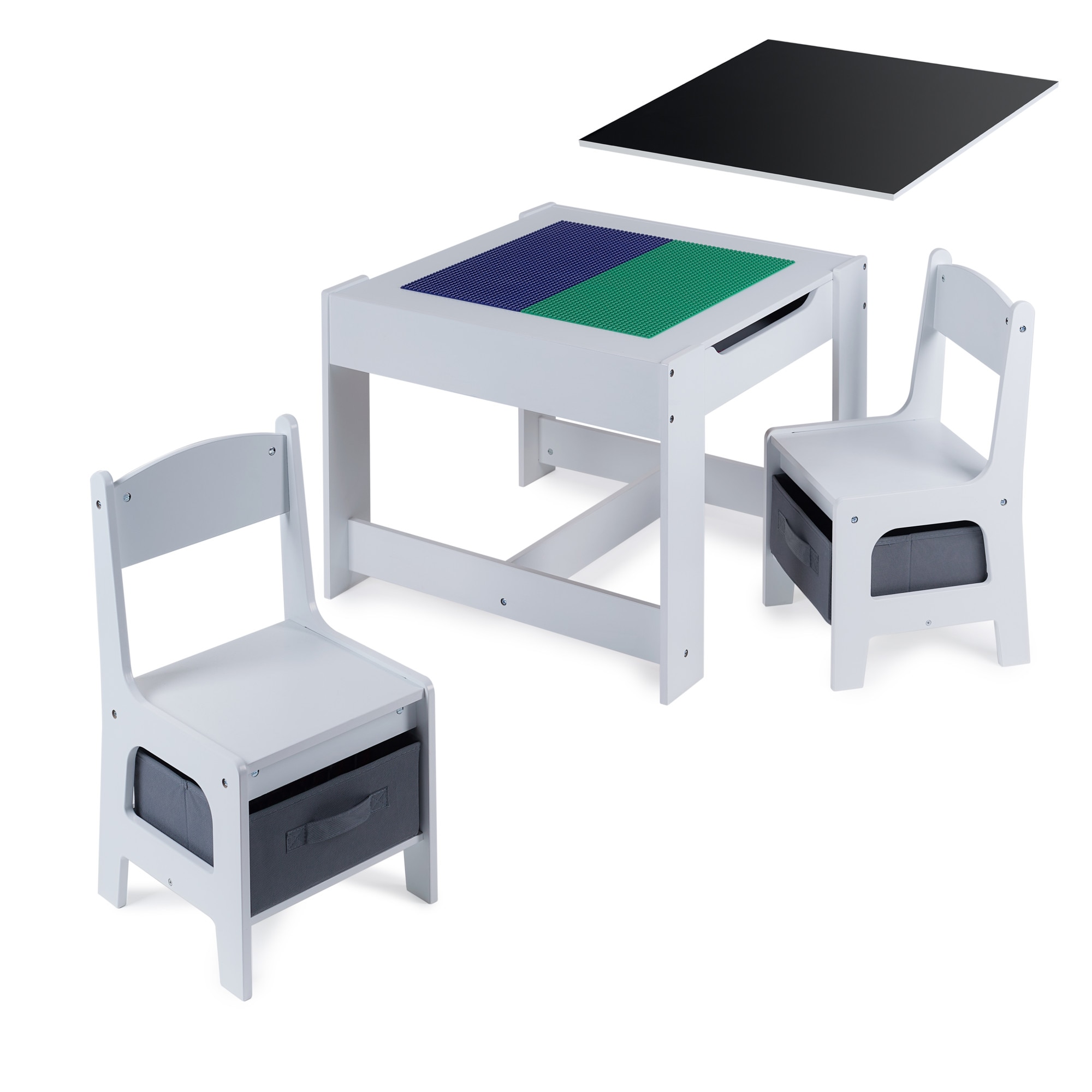 Set Masa cu Scaune Copii LEGO, Suporto, Lemn MDF, Tabla de Scris ...